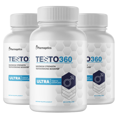 Testo 360 Maximum Strength Testosterone Booster - 3 Bottles 180 ...