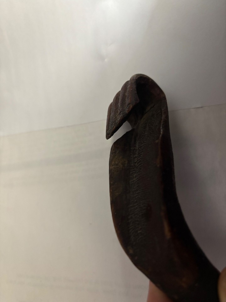 CROOKED KNIFE 1800s Handle carved into HUMAN HAND ! Penobscot ...