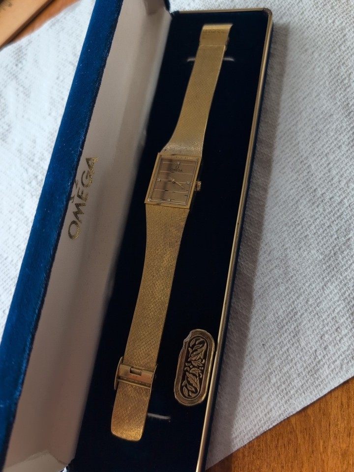 14K Yellow Gold Omega Wind Up Watch With Box | eBay