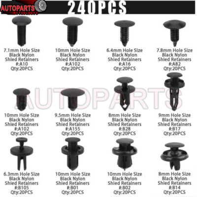 240x Plastic Trim Retainer Fastener Clips Push Pin For Ford 388577S ...