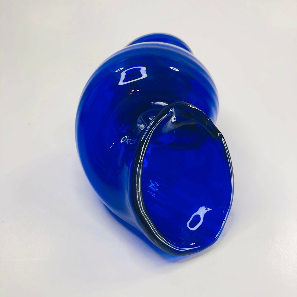 Art Glass Cobalt Blue Conch Shell Sculpture Signed Dated Vintage | eBay