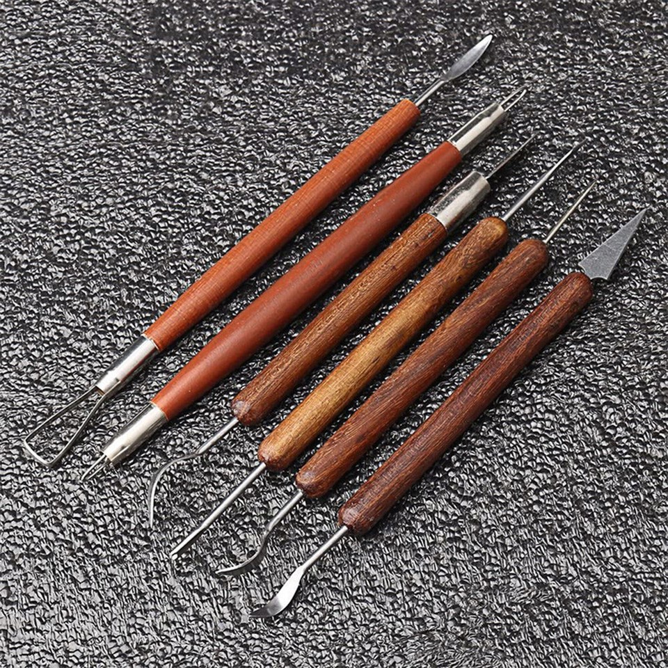 6Pcs Stainless Steel Clay Sculpting Set Wax Ceramic Carving Pottery ...