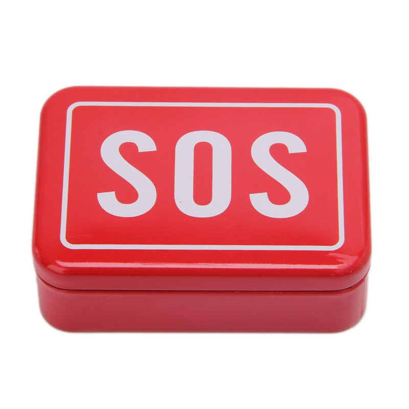 "SOS"Tin for Case Box Lid Container for Survival Gear Kits First Aid ...