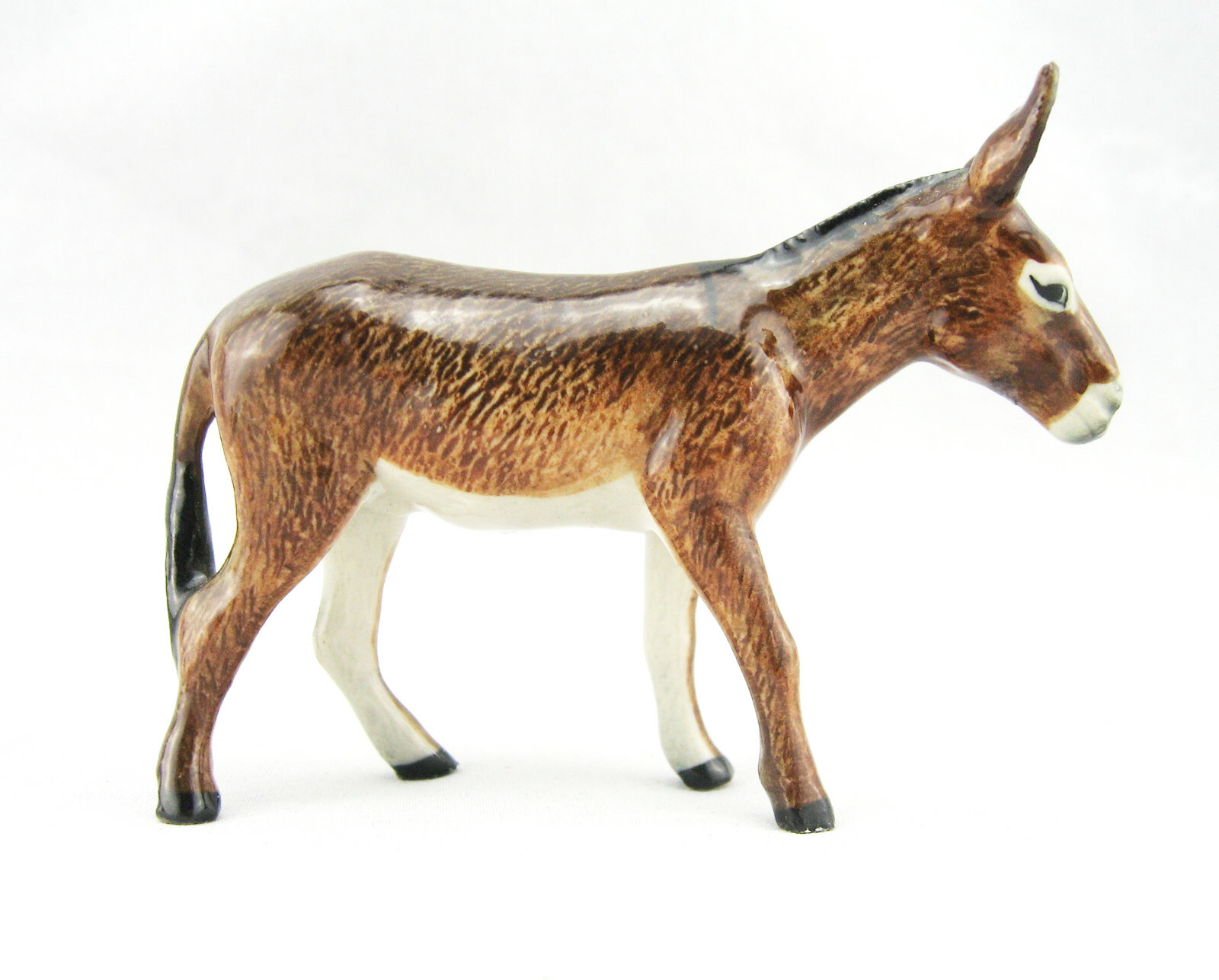 Miniature Donkey Figurine Porcelain and Hand Painted Brown Max. 85mm | eBay