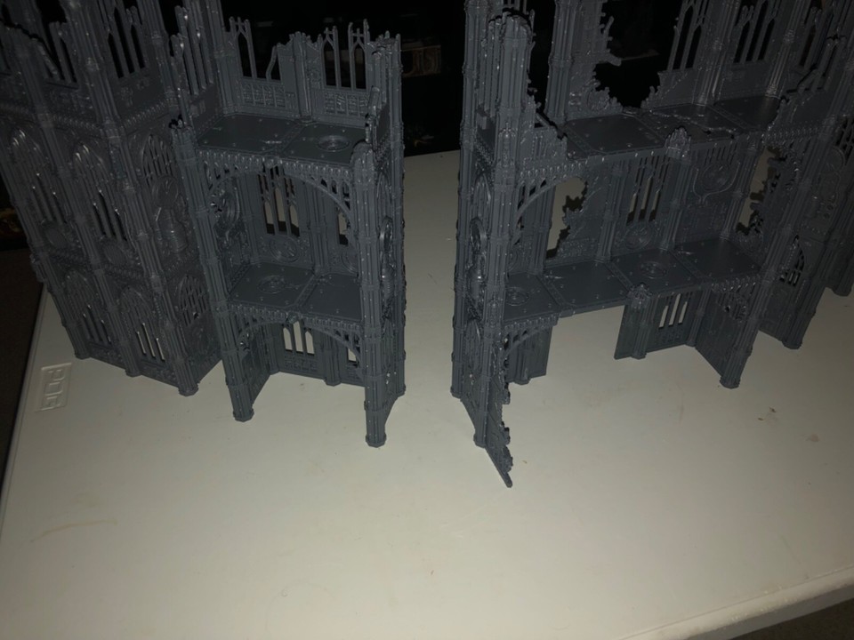 Warhammer 40k Terrain Imperial sector ruins towers | eBay