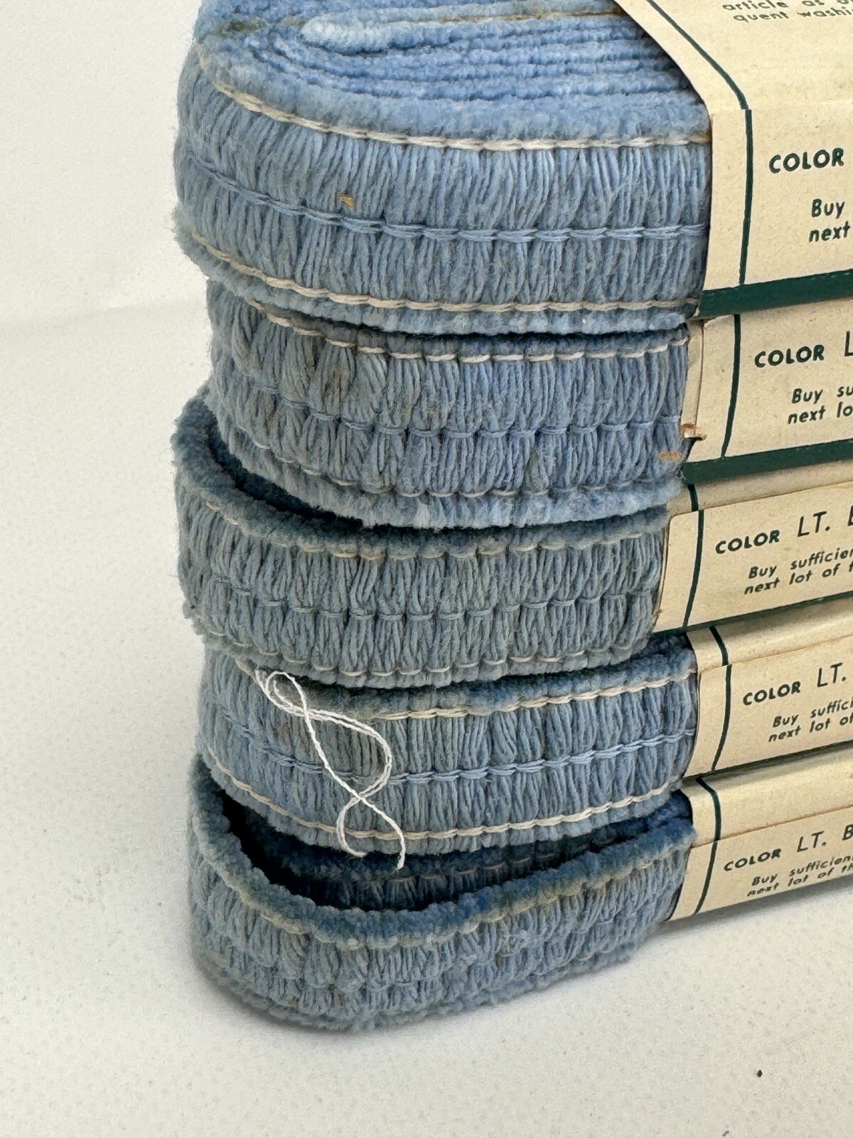 Vtg 40s Lorraine Chenille Jiffy Tuft Braid Lt Med Dk Blue Pink Lot of ...