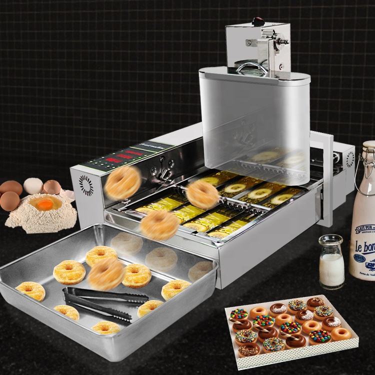 6 Row Stainless Automatic Donut Maker Doughnut Making Donuts Frying ...