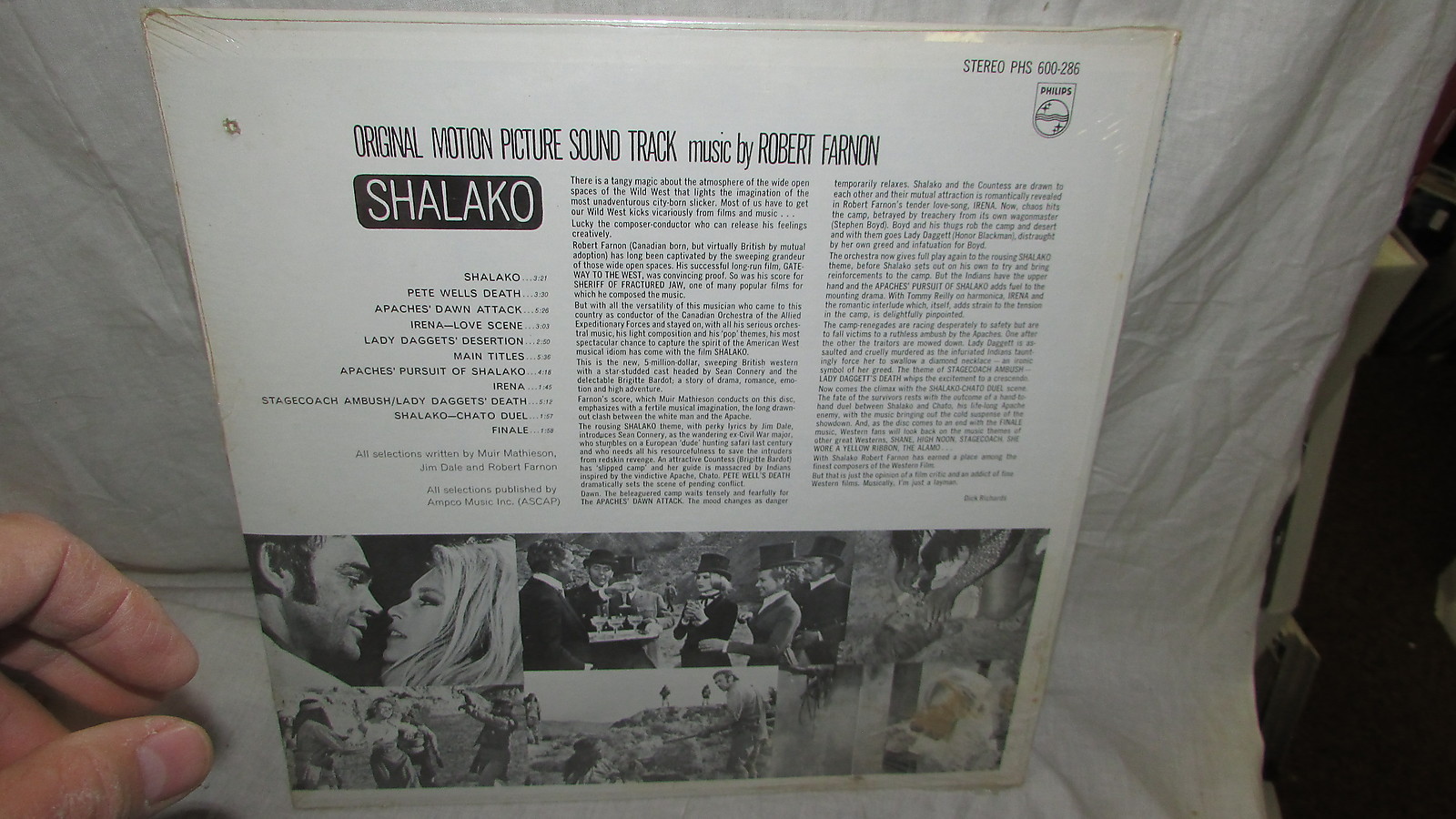 SHALAKO SOUNDTRACK LP SEALED PHILIPS PHS-600-286 BRIDGETTE BARDOT SEAN ...