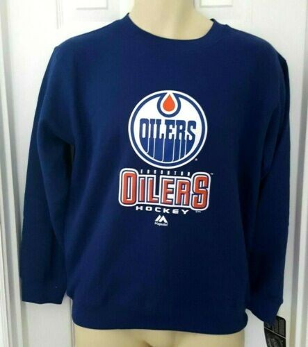 Majestic NHL Youth Edmonton Oilers Crew Neck Hockey Sweatshirt | eBay