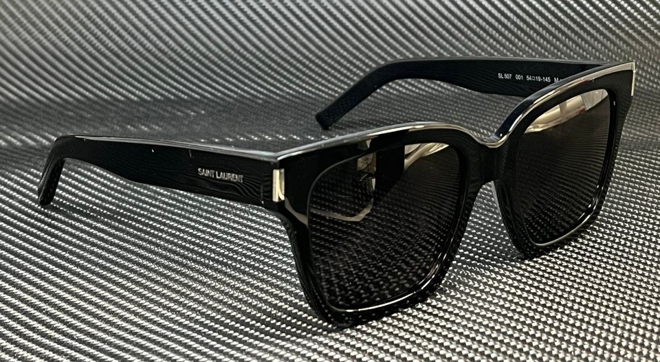 SAINT LAURENT SL 507 001 Black Grey Unisex 54 mm M Size Sunglasses ...
