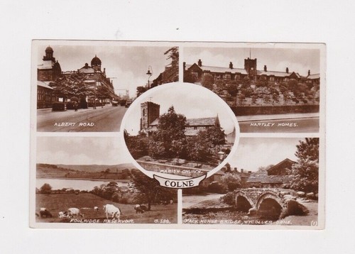 VINTAGE COLNE LANCASHIRE ENGLAND 5 VIEW POST CARD PARISH HARTLEY ALBERT ...