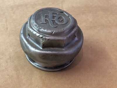 Original Antique Aluminum REO Automobile Screw On Center Cap Grease ...
