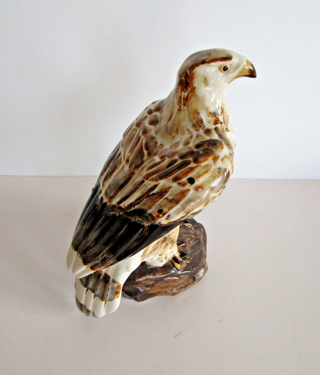 RARE VINTAGE WANJIANG China Ceramic Hawk Figurine / Statue 18cm ...