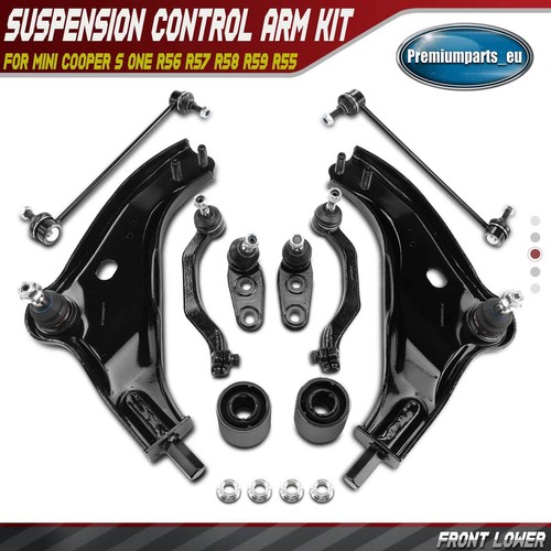 10 Pcs Control Arms Kit Front Lower for Mini Cooper S One R56 R57 R58 ...
