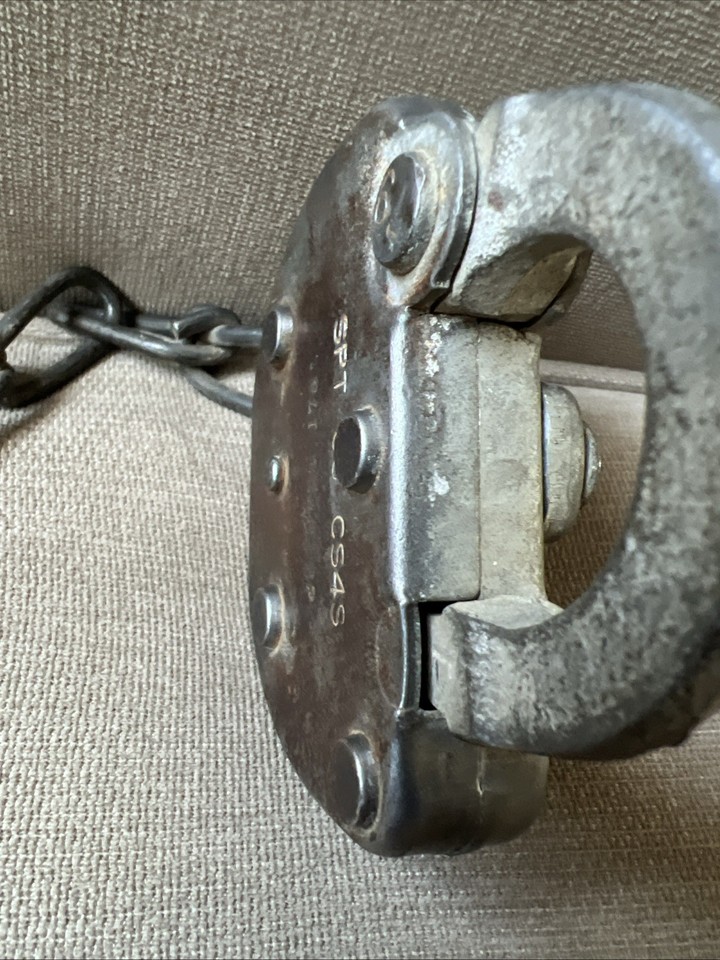 Antique Vintage Adlake Railroad Padlock Swing Arm Lock w/ Chain - No ...