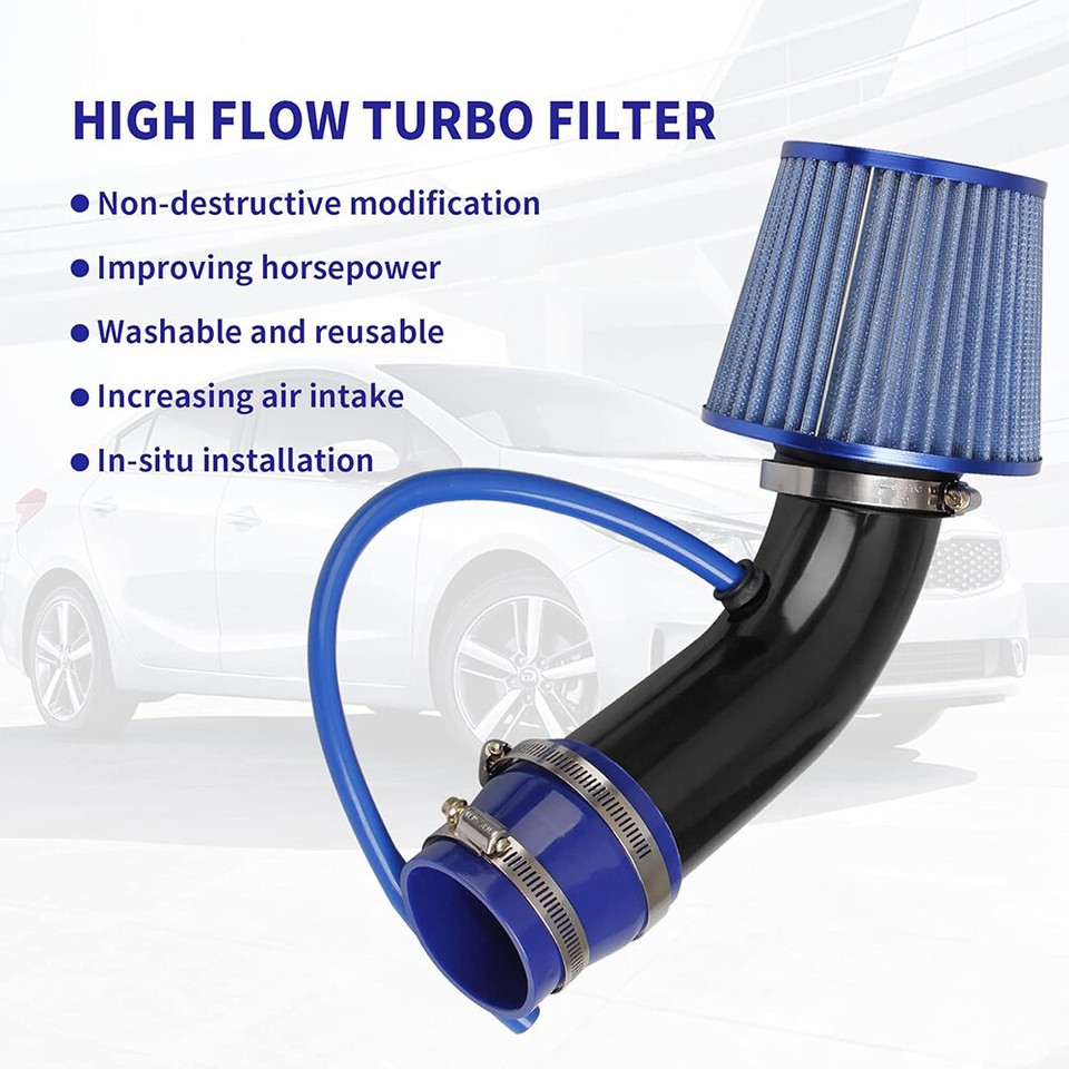 3'' Cold Air Intake Filter Induction Kit Pipe Power Flow Hose System ...
