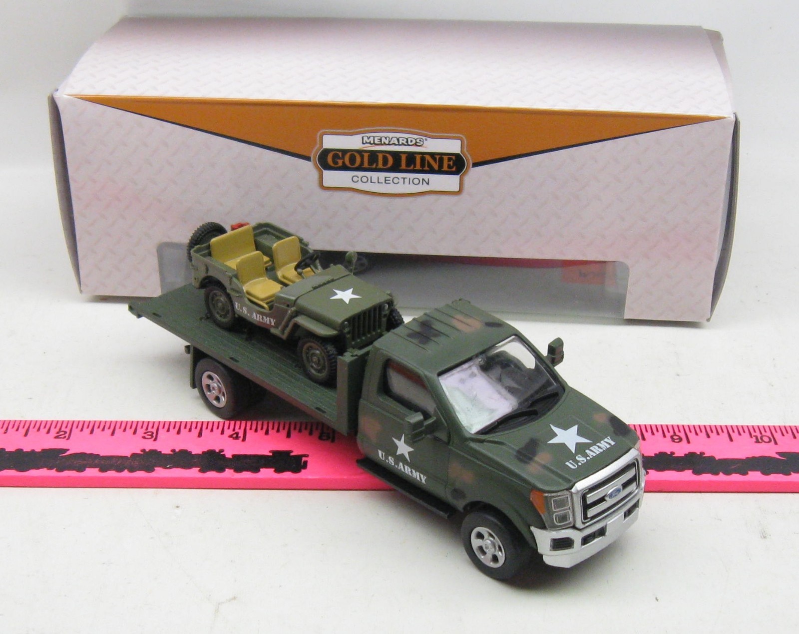 The Menards ~ U.S. Army mack truck with flatbed with military jeep | eBay