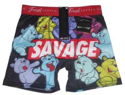 Fresh Supply Mean SAVAGE Whimsical Bears Gold Chains Colorful Boxers ...