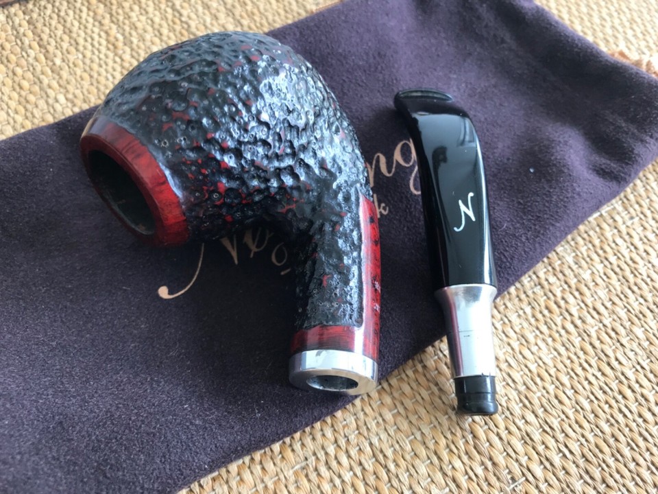 NEW, UNSMOKED ERIK NORDING BENT BILLIARD, HAND MADE IN DENMARK PIPE ...