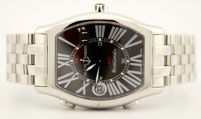 Ulysse Nardin Michelangelo UTC Dual Time Michelangelo Stainless Steel ...