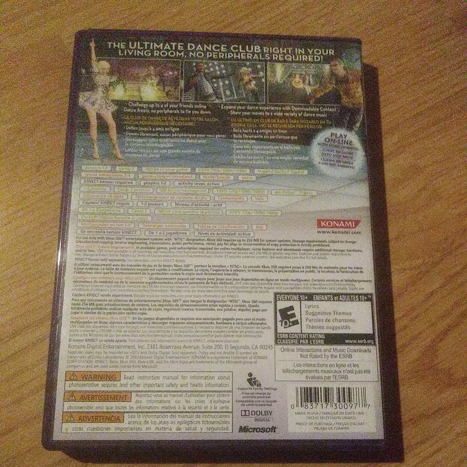 Dance Masters for Xbox360 Kinect with manual b12 83717300977| eBay