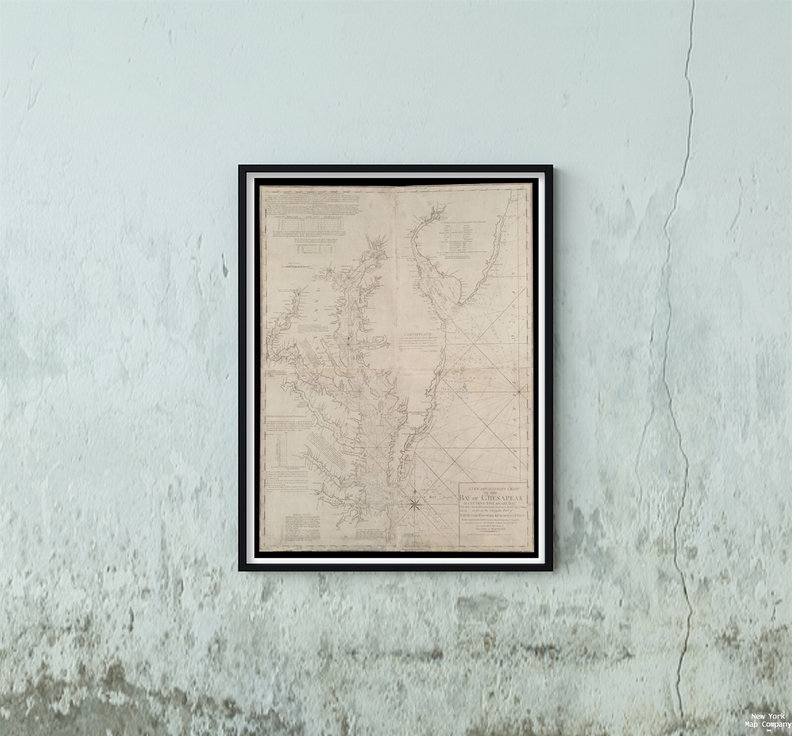 1798 Map Delaware Bay A new and accurate chart of the Bay of Chesapeak ...