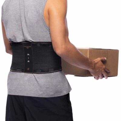 Copper Fit Elite Back Support AirFlow Back Brace Adjustable Double-Band ...