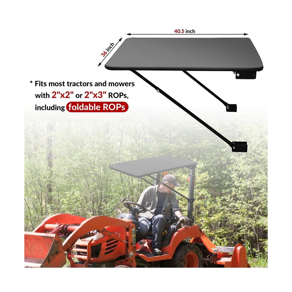 Universal Tractor Canopy for ROPS – UV-Resistant Sunshade for Compact ...