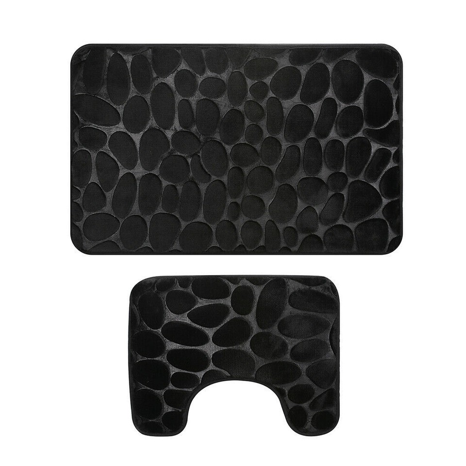 2 Teilig Badteppich Badvorleger Set Badvorleger Teppiche Badematte ...