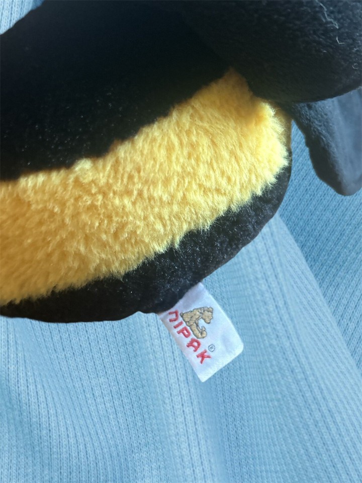 Unipak Plumpee BUMBLE BEE Small Plush Pot Belly Weighted Sit Stuffed ...