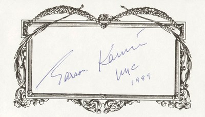 GARSON KANIN - SIGNATURE(S) 1989 | eBay