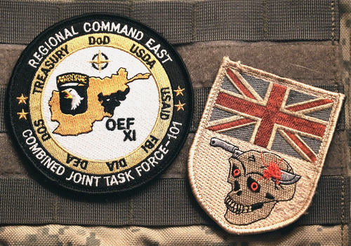 AFGHANISTAN COMBINED JOINT TASK FORCE 101⭐EAST⭐OEF XI vêlkrö UK FLAG ...