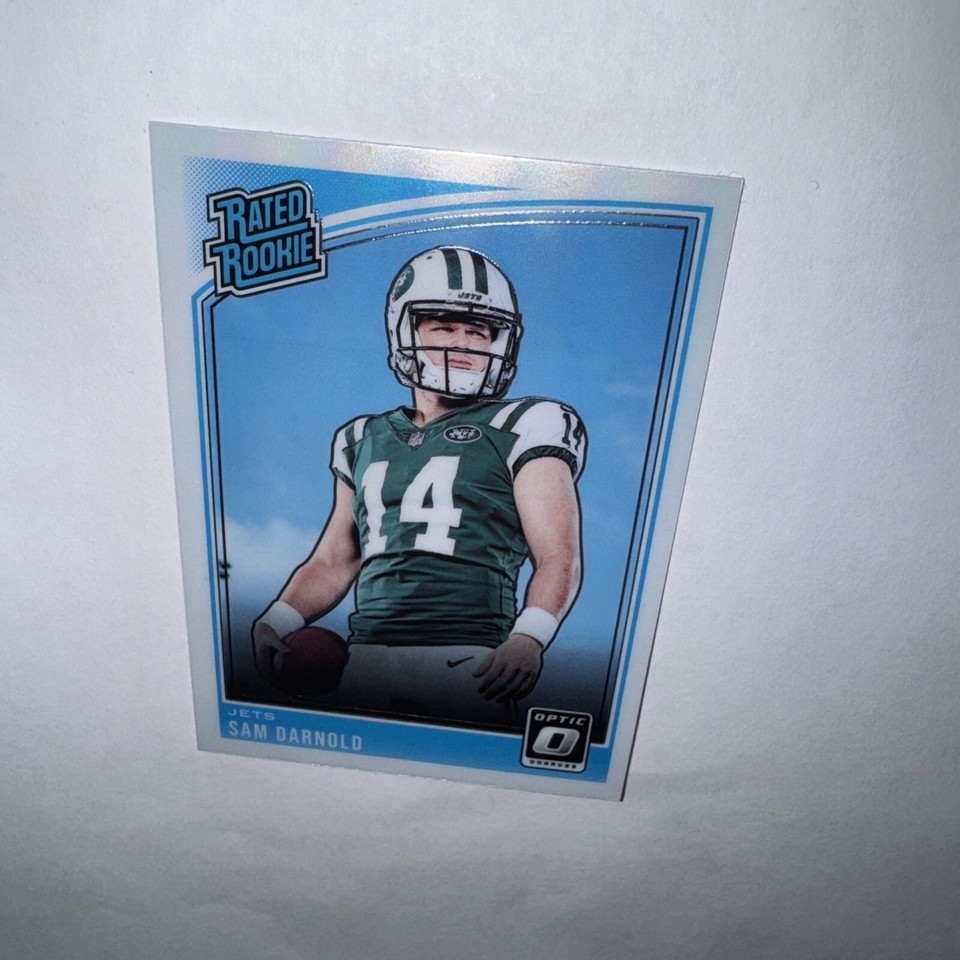 SAM DARNOLD 2018 Optic ROOKIE card Vikings Jets USC Panini Donruss VERY ...