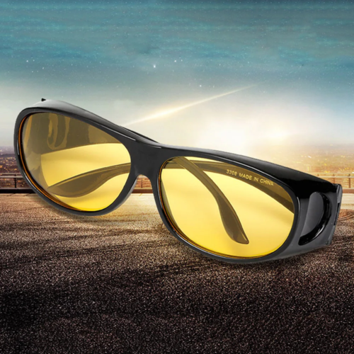 2 Pair HD Day Night Vision Glasses Driving Sports Wraparound Fit Over ...