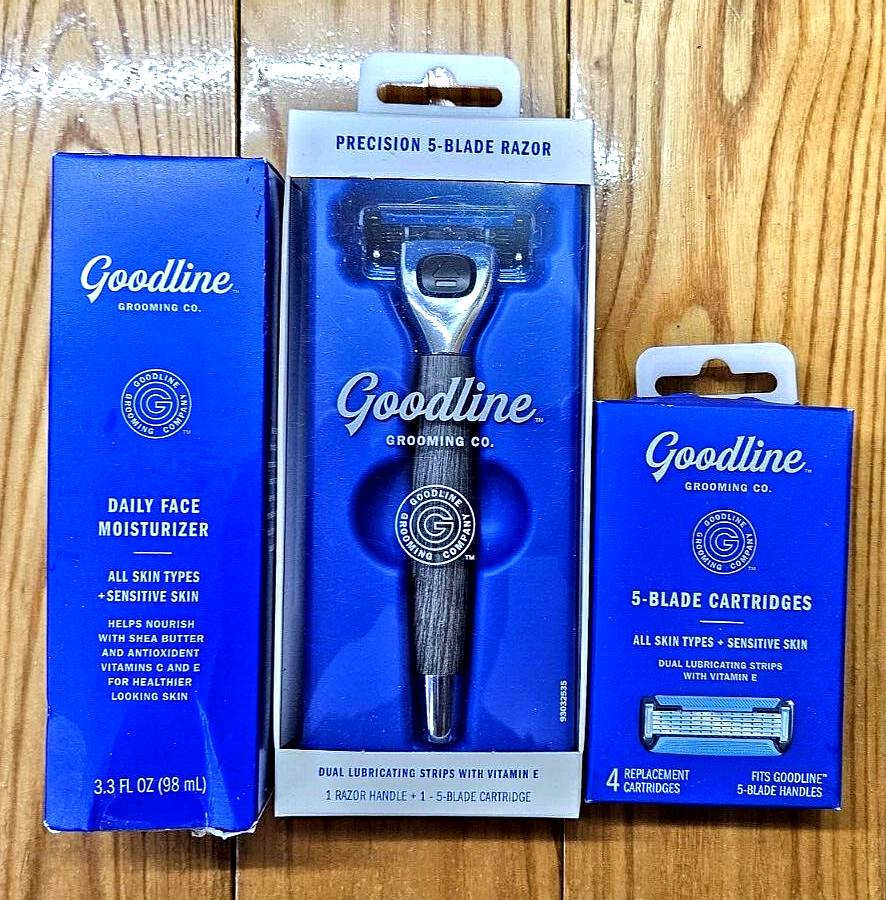 3 X GOODLINE PRECISION 5 BLADE RAZOR, 4 CARTRIDGE REFILL, FACE ...
