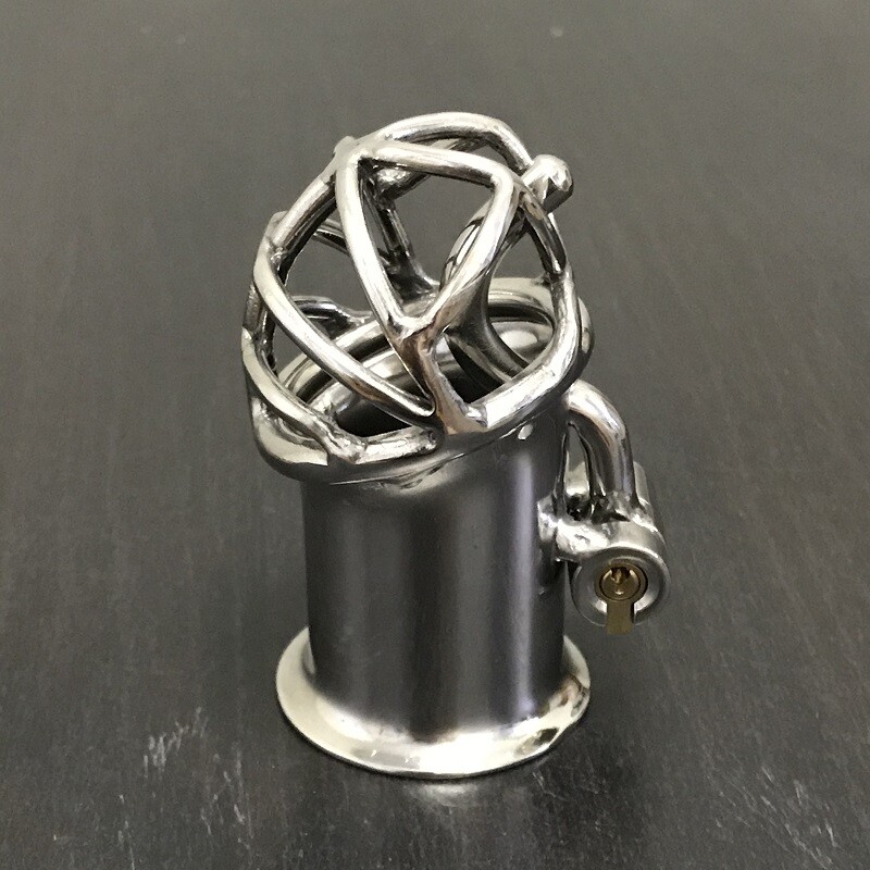 Male Stainless Steel Chastity Device Metal Puncture Chastity Cage ...