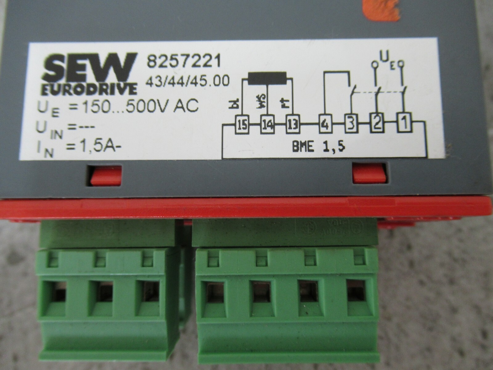 SEW 8257221 Brake Rectifier SEW BME1,5 | eBay