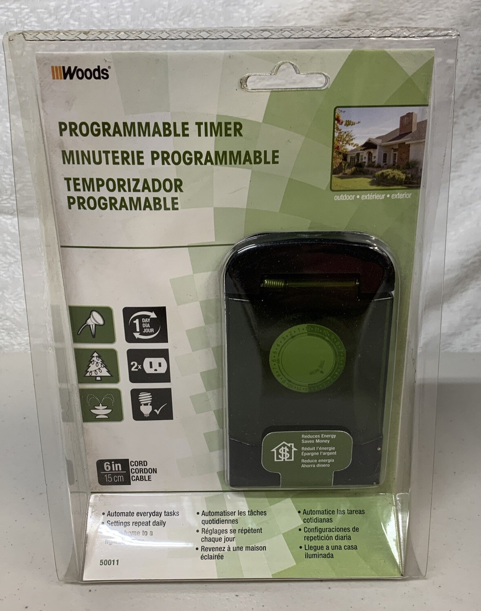 Woods 24 Hour Outdoor Mechanical Heavy Duty Timer 2 Outlet Woods 24