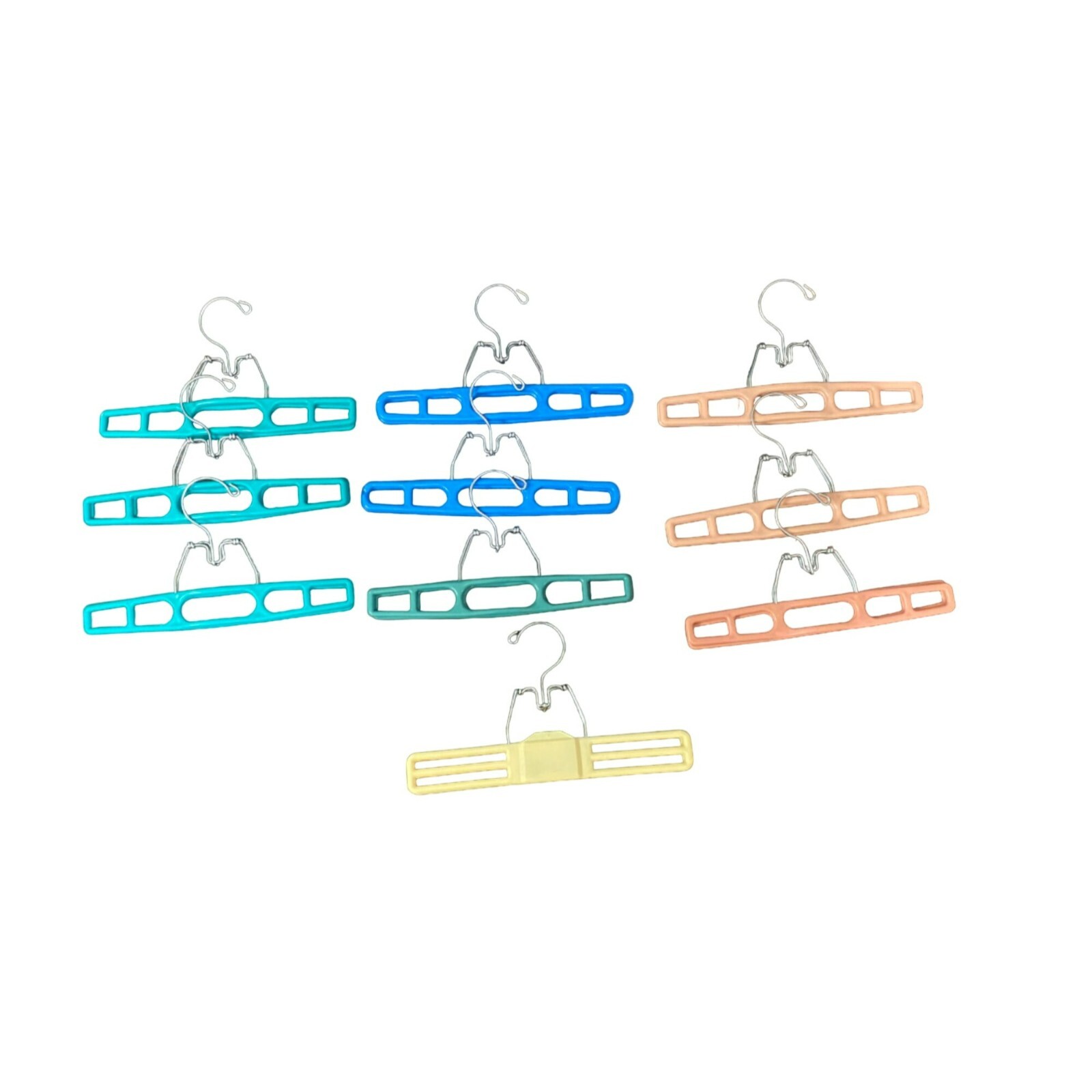 Set Of 10 Vintage Tamor Style Plastic Clamp Pants Hangers Multi-Color 1 ...