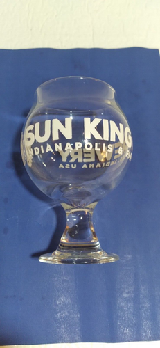 HTF SUN KING BREWERY SNIFTER BEER GLASS, INDIANAPOLIS & FISHERS INDIANA ...