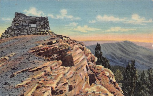 A901 US View from Kiwanis Point Sandia Mountains Albuquerque NM vintage ...