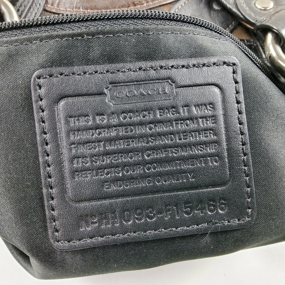 COACH Circle Patchwork East West Tote Black Brown F15466 Shoulder ...