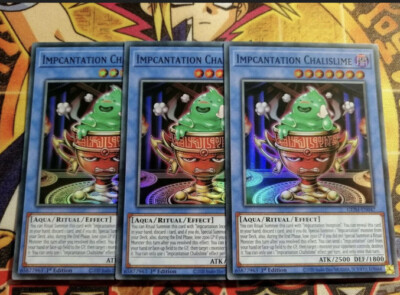 🔥YUGIOH! 3x Impcantation Chalislime GEIM-EN047 Super Rare 1ST ED NM ...