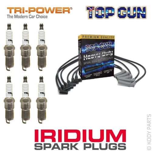 TOP GUN IGNITION LEADS & IRIDIUM SPARK PLUGS - for Holden Berlina VX ...