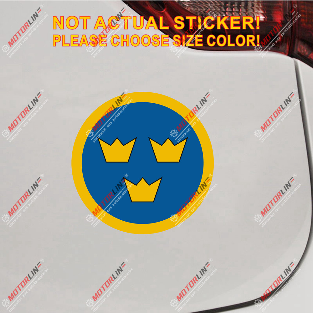 Swedish Air Force Roundel Sweden Decal Sticker Car Vinyl Reflective ...