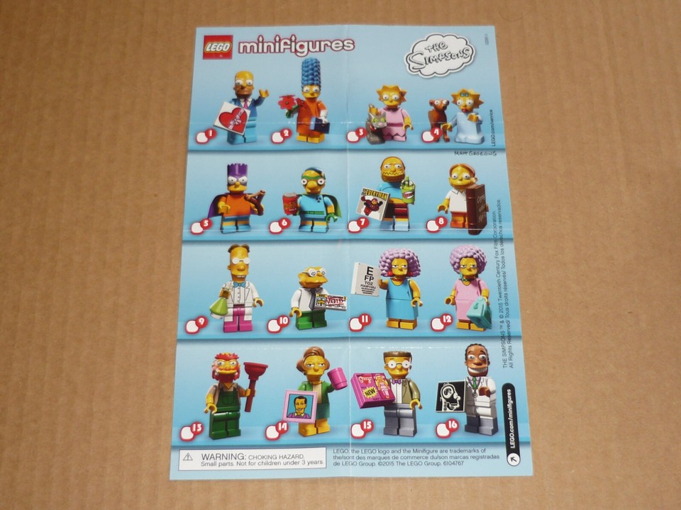 LEGO Collectible Minifigure Series Checklist Leaflet Insert YOUR CHOICE ...