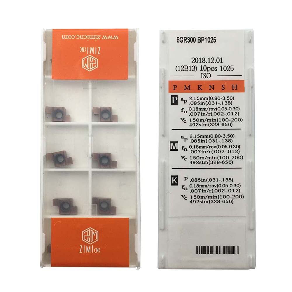 10pcs 8GR-300 BP1025 Shallow Grooving cut-off 3.0mm carbide insert ...