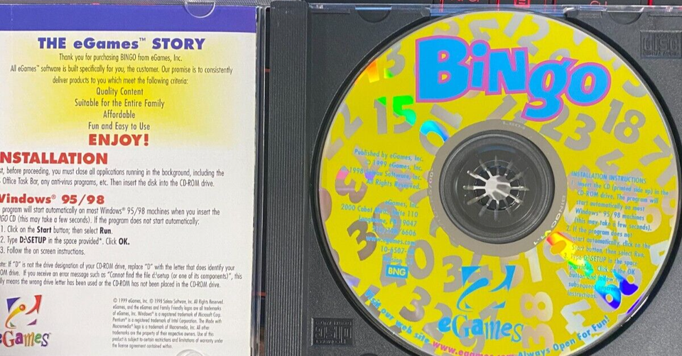 Bingo CD PC game - CD-ROM - VERY GOOD | eBay