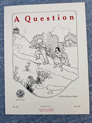 A Question by Rose Gaynor Faeth (Art Publication Society 1954) | eBay