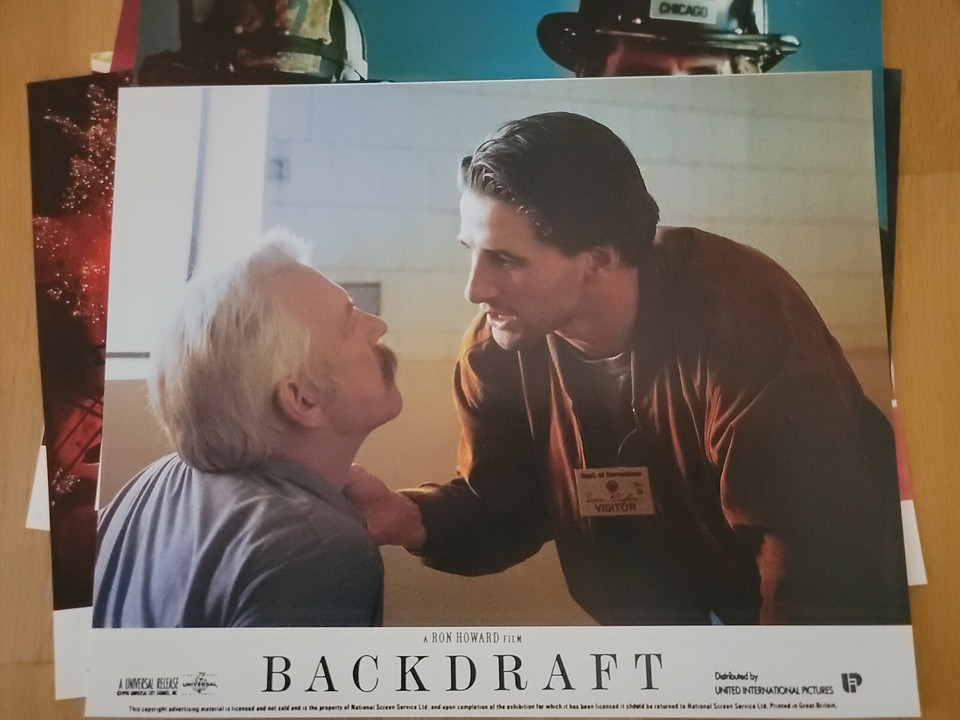 Backdraft lobby cards - Kurt Russell, Stephen Baldwin, Robert De Niro ...